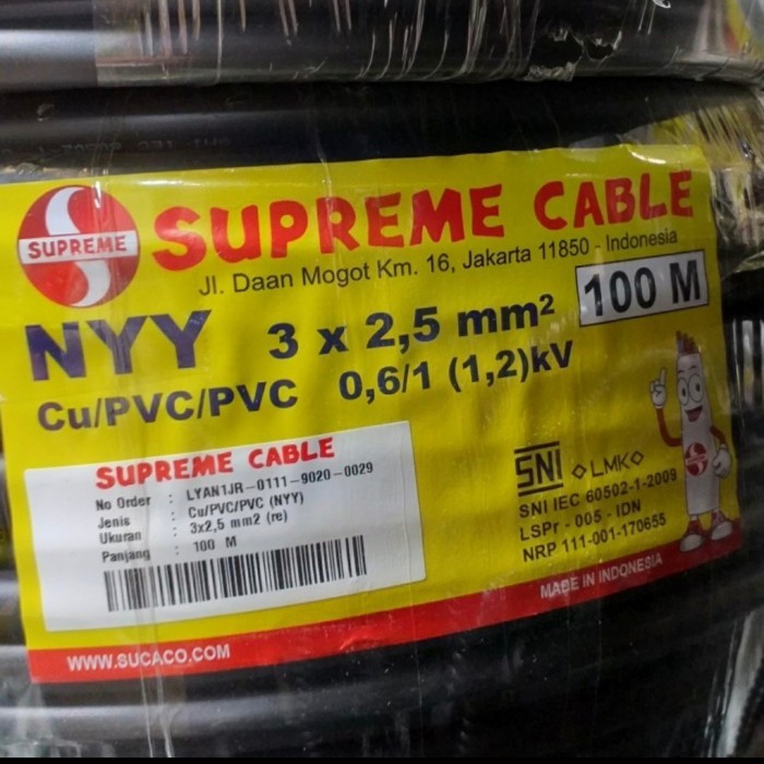 Jual NEW kabel nyy 3x2.5 supreme roll 100m | Shopee Indonesia