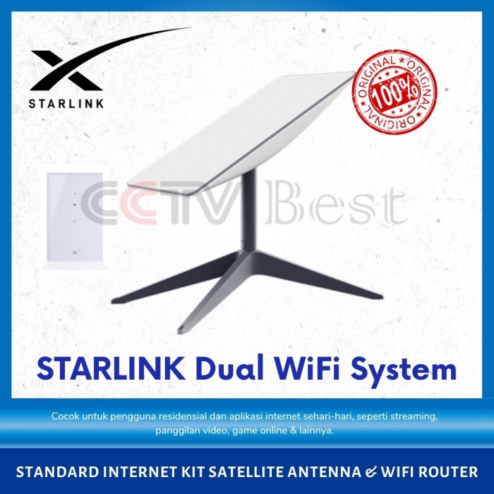 Jual NEW STARLINK Standard Internet Kit Satellite Antenna & WiFi Router | Shopee Indonesia