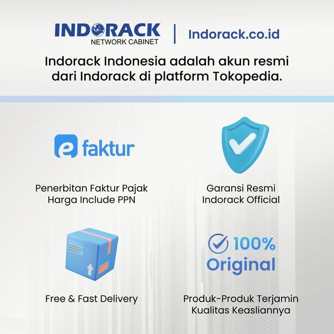 Jual Murah Indorack Wire Management 1U Wm01 Accessories Jalur Kabel ...