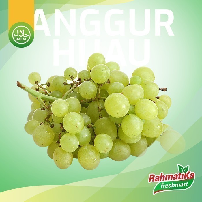 Jual Anggur Hijau Tanpa Biji Segar / Anggur Hijau Seedless Fresh 1 Kg ...
