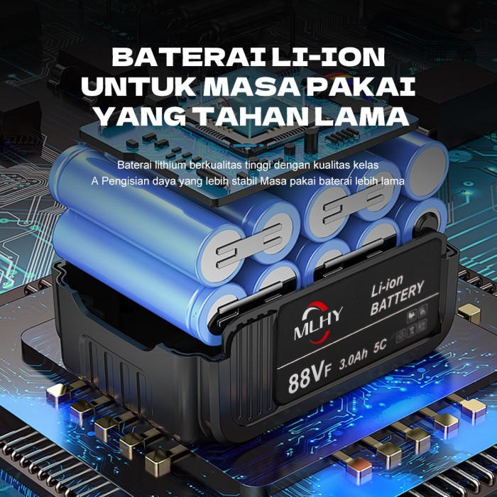 Jual Mlhy Impact Wrench Brushless Impek Bor 500N.M Baterai Berkualitas ...