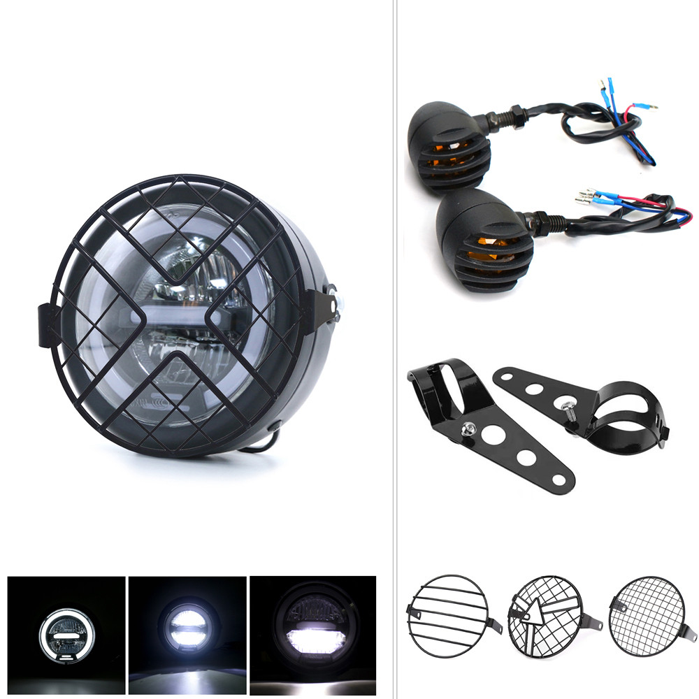 Jual BEAST 6 5 inch motorcycle headlight Front Round LED Light DRL ...