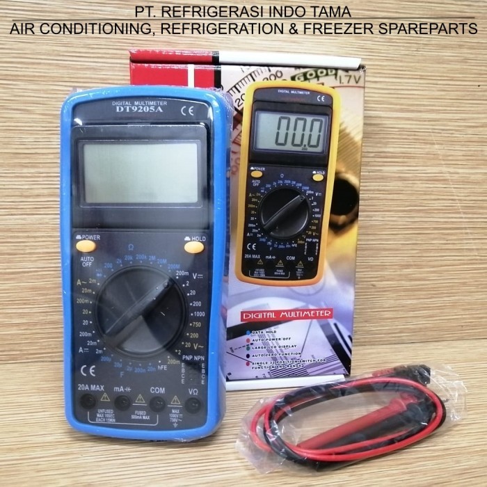 Jual MULTIMETER DT9205A / MULTITESTER - AVOMETER DIGITAL DT 9205A ...