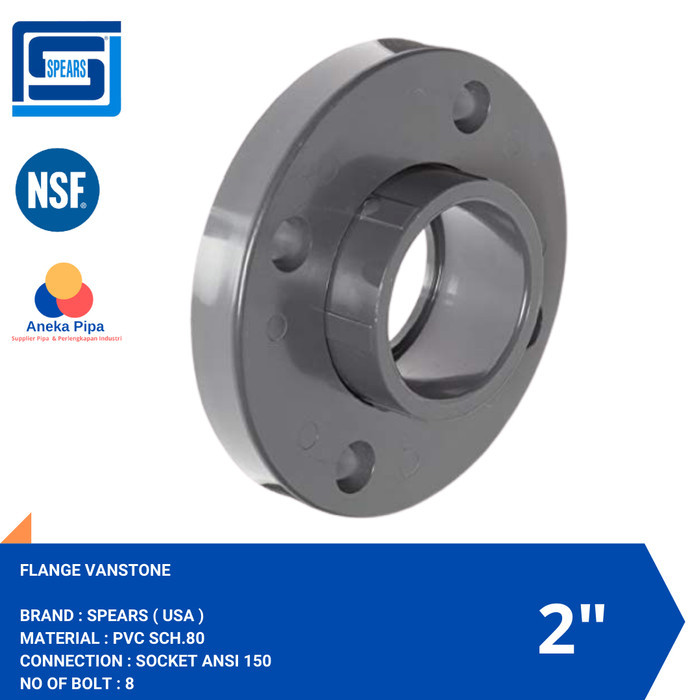 Jual FLANGE VANSTONE PVC SCH80 SOCKET ANSI 150 / SPEARS ( USA ) / 2 ...