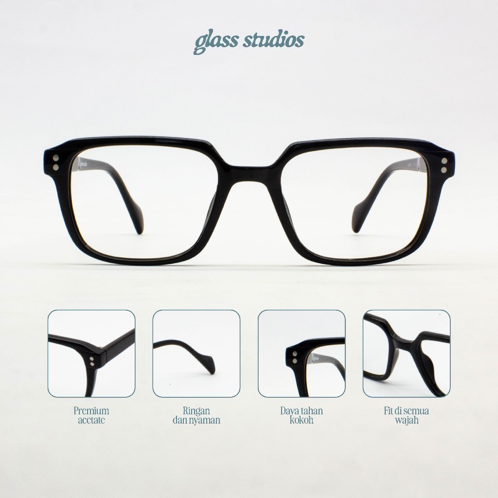 Jual Glass Studios - Frame Kacamata H034 | Kacamata Minus / Plus / Silinder Unisex Pria dan ...