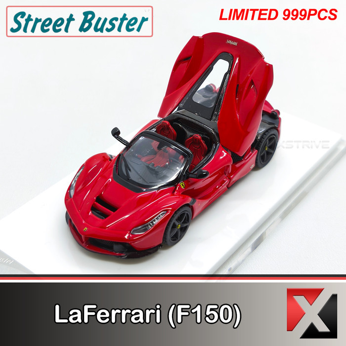 Jual Street Buster 1:64 LaFerrari F150 Open Top Red Openable Engine ...