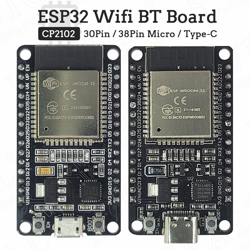 Jual JENNAIRA ESP32 Development Board 2.4G WIFI Bluetooth Module 30Pin 38Pin CP2102 Micro Type-C ...
