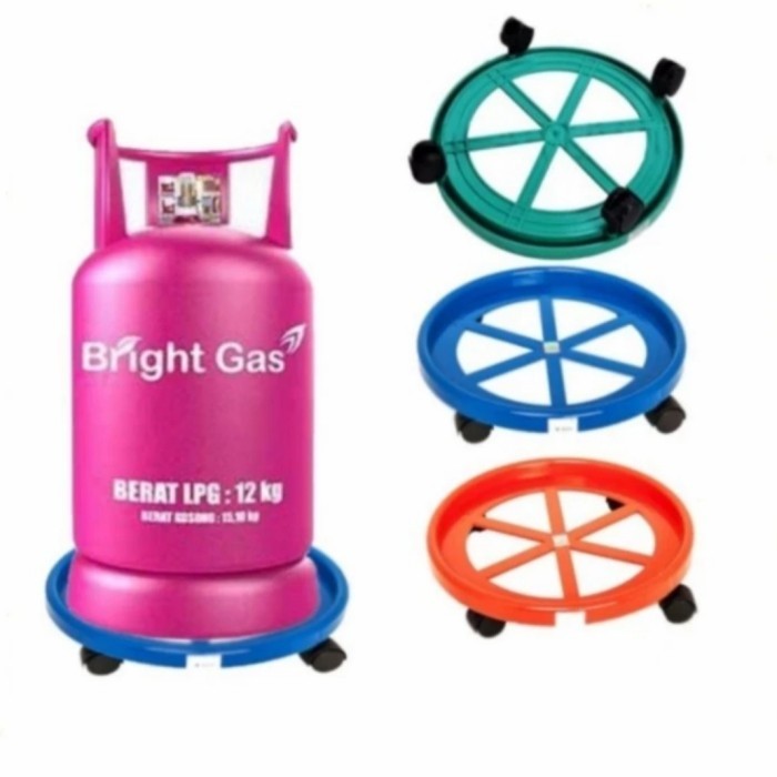 Jual Tatakan tabung gas / galon air dengan roda green leaf 391 | Shopee ...