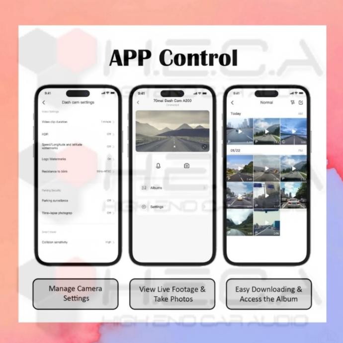 Jual 70mai A200 Front & Rear Set Dashcam HDR Camera DVR CCTV Mobil Dash ...