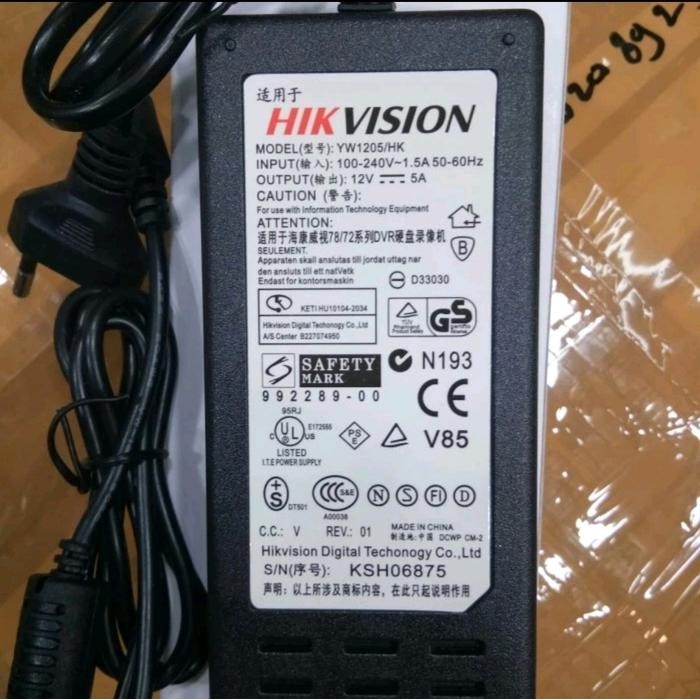 Jual Adaptor Hikvision 12V 5A 4Pin | Shopee Indonesia