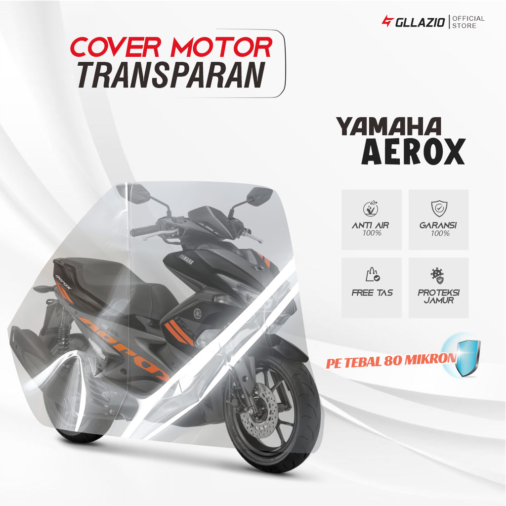 Jual Body Cover Motor Aerox Transparan / Sarung Motor Yamaha Aerox ...