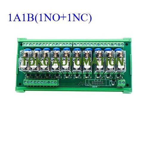 Jual 10 channel PLC control panel relay module G2R-1-E 12V 24V 1A1B ...