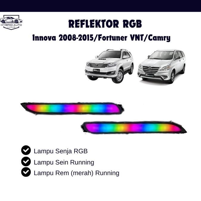 Jual Lampu Reflektor Rgb Bumper Innova Lama 2008-2015 Fortuner Vnt Mata ...