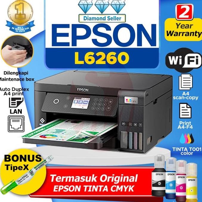 Jual Printer Epson L6260 Print Scan Copy WiFi Duplex Ecotank Inktank ...