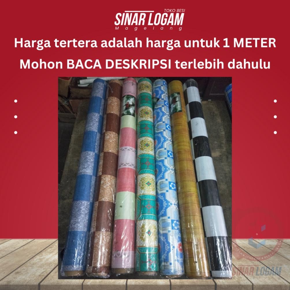 Jual eqw-68 KARPET PLASTIK / KARPET VYNIL / PERLAK MEJA LANTAI LEBAR 1 ...