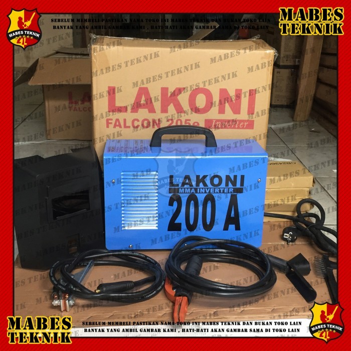Jual MESIN LAS LISTRIK LAKONI FALCON 205 E / 205E - TRAFO LAS 1300WATT 200A | Shopee Indonesia