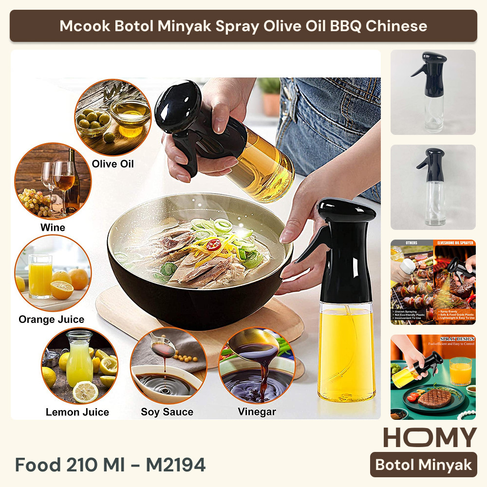 Jual Mcook Botol Minyak Spray Olive Oil BBQ Chinese Food 210 ml - M2194 ...
