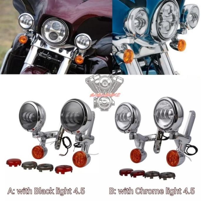 Jual Auxiliary passing light harley touring fog lamp set harley touring ...