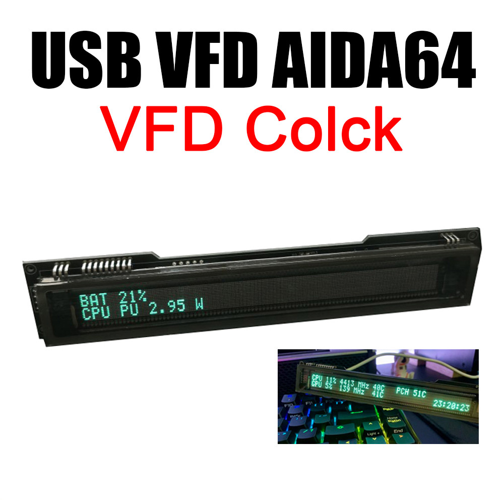 Jual PUJASERRAZ USB AIDA64 Chassis Display VFD CLOCK AIDA64 Sub-screen ...