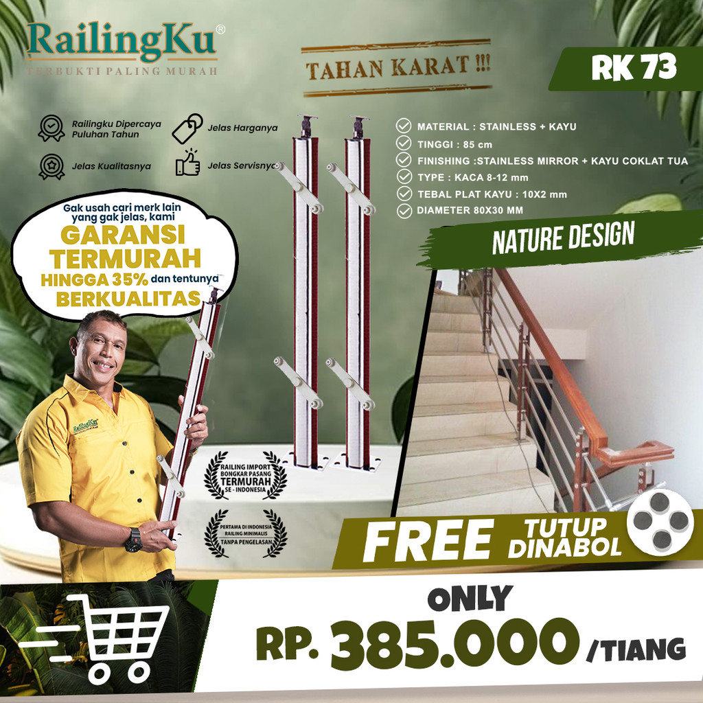 Jual NEW RAILING : Railing Tangga Stainless Nature Desain Railingku RK ...