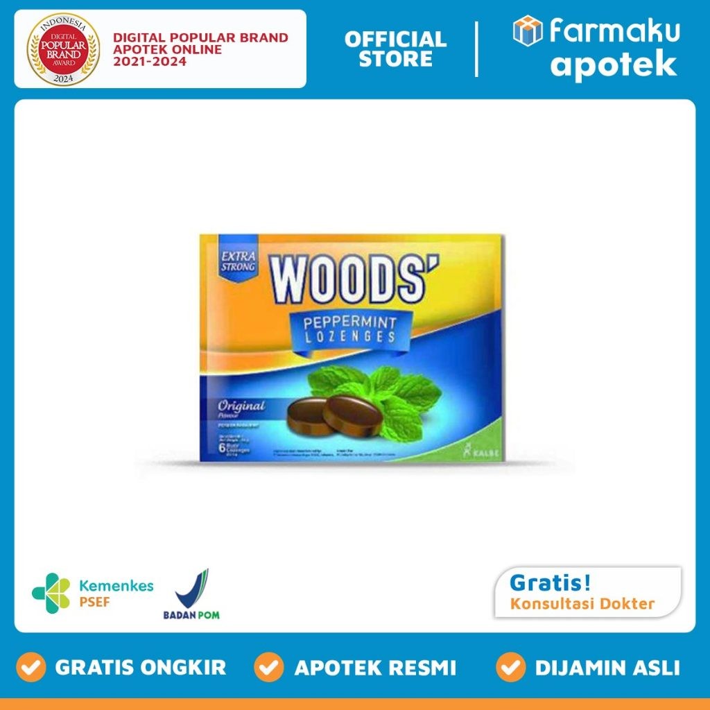 Jual Woods Lozenges Original Biru - PSG | Shopee Indonesia
