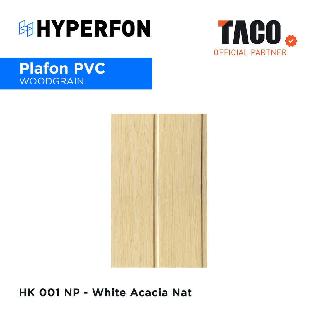Jual Hyperfon Plafon PVC Serat Kayu Doff Tebal 8mm Panjang 4 Meter - HK ...