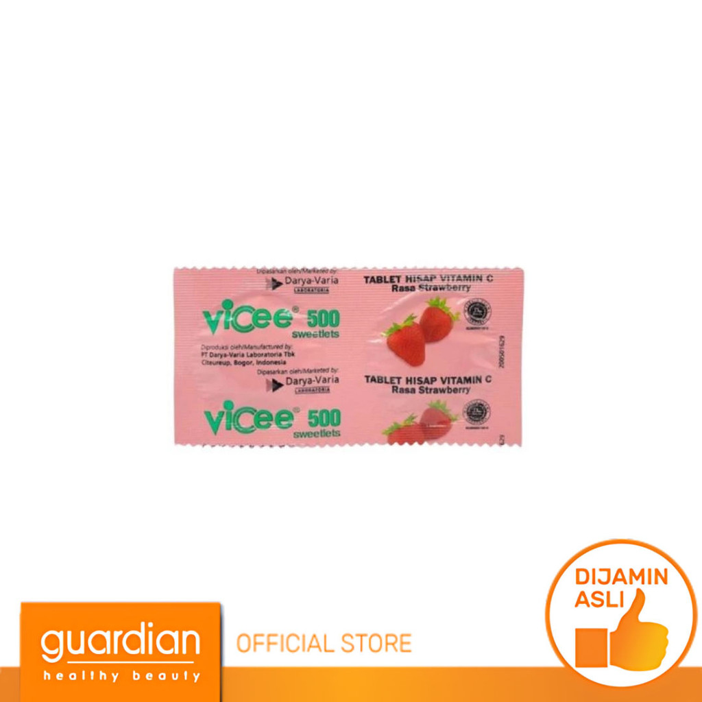 Jual Vicee 500 Rasa Strawberry Strip 2 Tablet | Shopee Indonesia