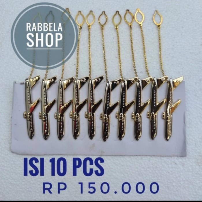 Jual Pin Tie Penjepit Dasi Jepitan Dasi Pesawat Import Isi 10pc ...
