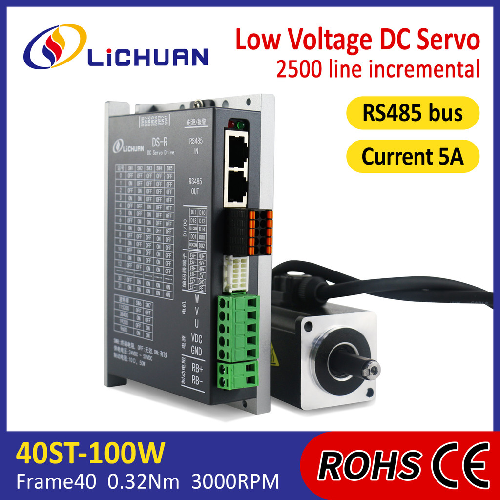 Jual GPR Lichuan DS-R Low Voltage 100W DC Servo Motor Driver Controller 24V 6A 3000RPM 0.32N.m ...