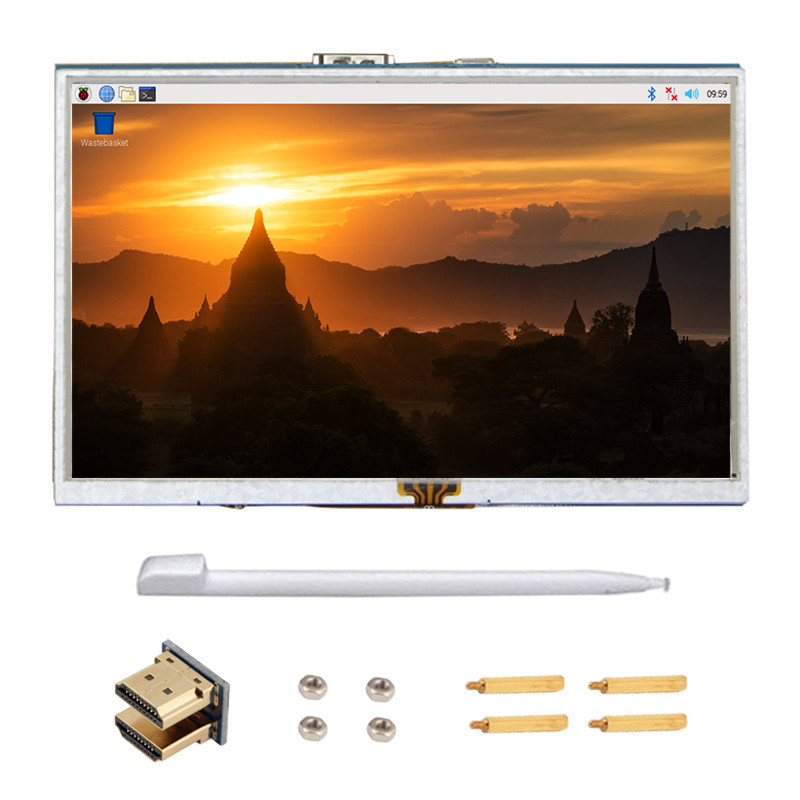 Jual JETS 5 Inch Raspberry Pi 3B Touch Screen 800 x 480 Screen TFT LCD ...