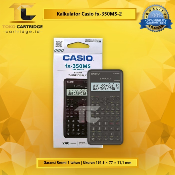 Jual Casio Fx-350Ms 2 Calculator Scientific Kalkulator Ilmiah Standar ...