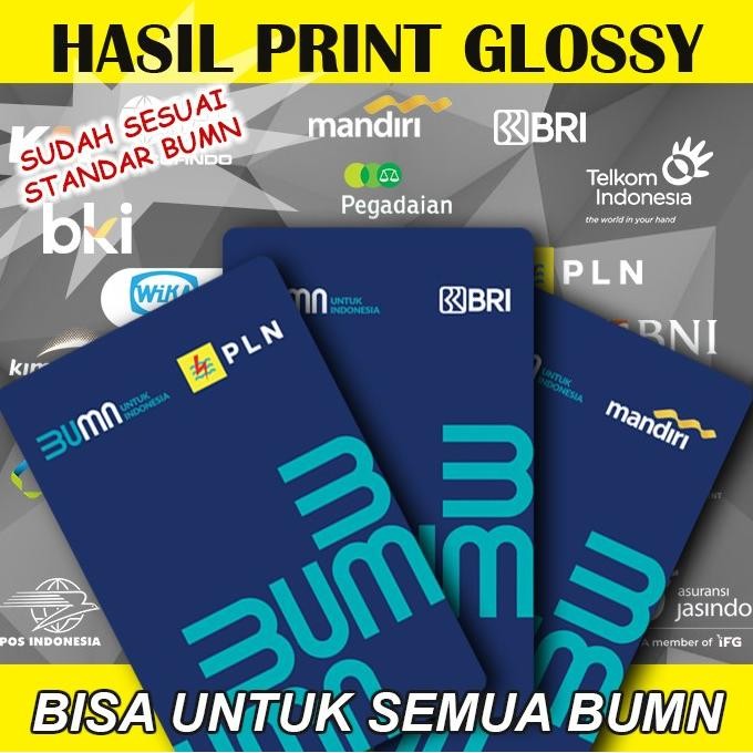 Jual Cetak idcard id card BUMN Terbaru name tag baru GLOSSY MENGKILAP ...