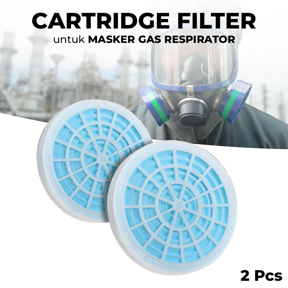 Jual Cartridge Filter Masker Gas Respirator Karbon Padat 2 PCS | Shopee ...