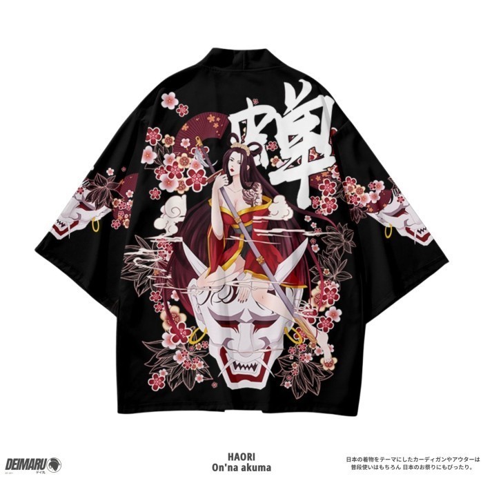 Jual Kostum Jepang Haori On'Na Akuma Haori Motif Outer Cardigan ...