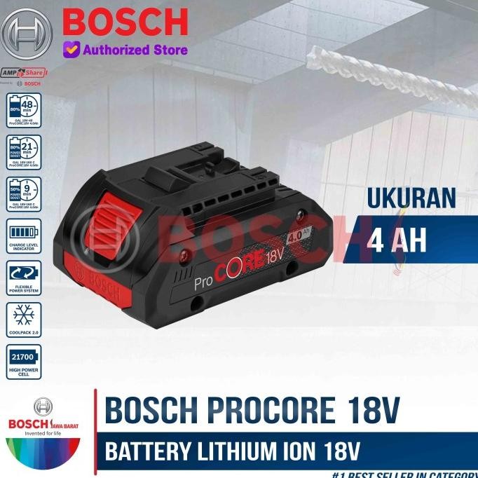 Jual Bosch Battery Cordless Procore 18V 4 Ah 18 Volt 4 Ampere Lithium ...