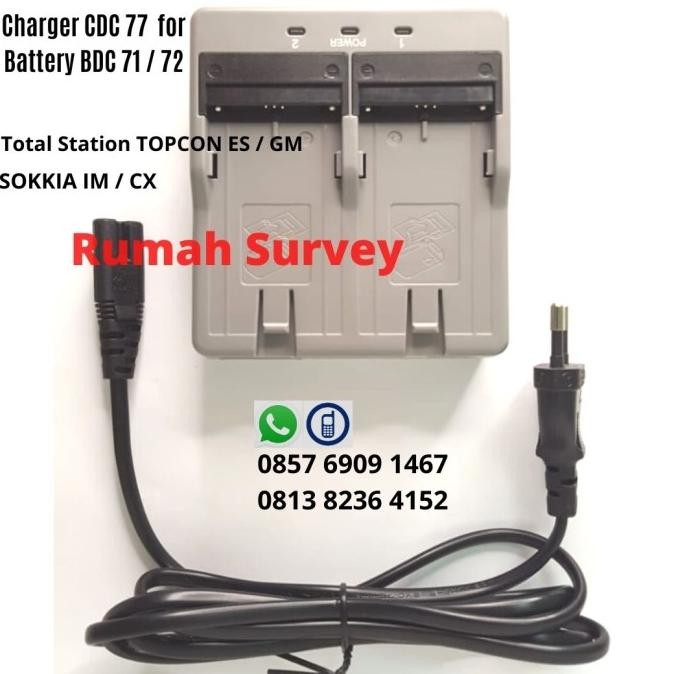 Jual Charger Cdc77 / Cdc 77 For Battery Total Station Topcon / Ts ...