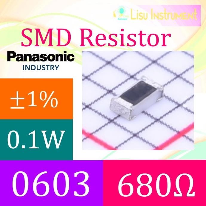 Jual Diskon (10) 680R 1% 0.1W 0603 Chip Resistor Surface Mount 6800 680 ...