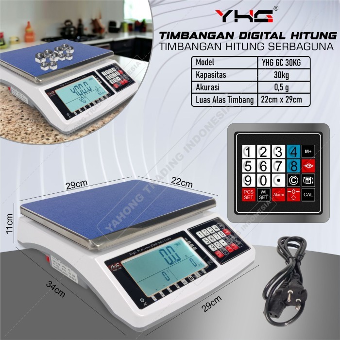 Jual Timbangan Digital Hitung Pcs Counting Scale YHG GC 30kg 0.5g 15kg ...