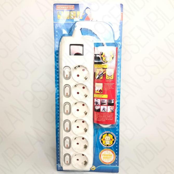 Jual Kenmaster Colokan Lubang 6 F166 Socket Stop Kontak Safety Listrik ...