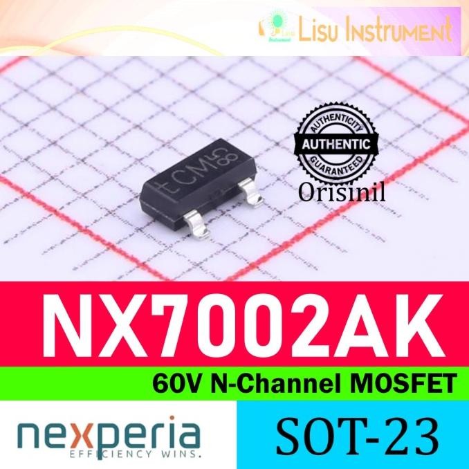 Jual Terbaru (5) NX7002AK 60V 190mA N-channel MOSFET tCM 2N7002 7002 SOT-23 Nexperia lisu992 ...