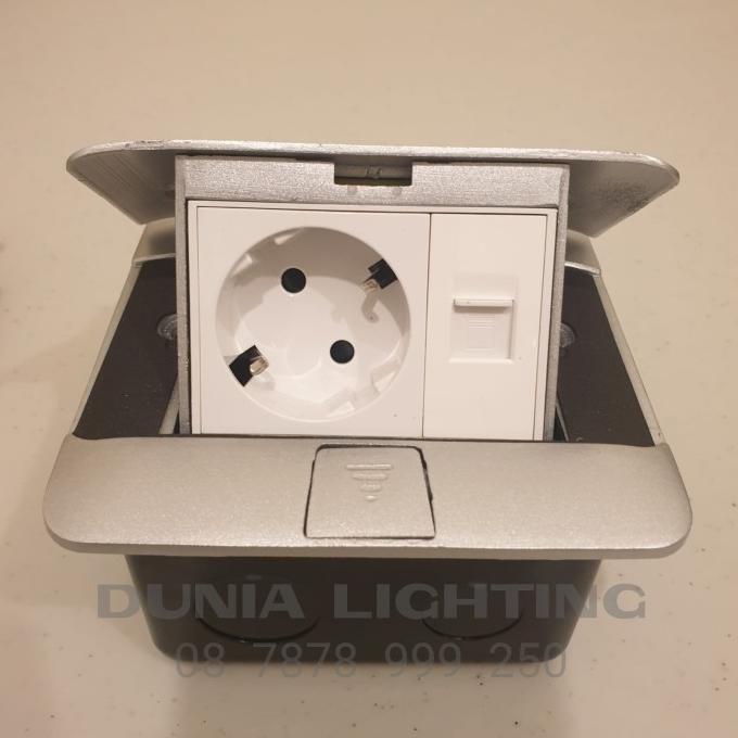 Jual Stop kontak lantai premium floor socket stop stop data telepon ...