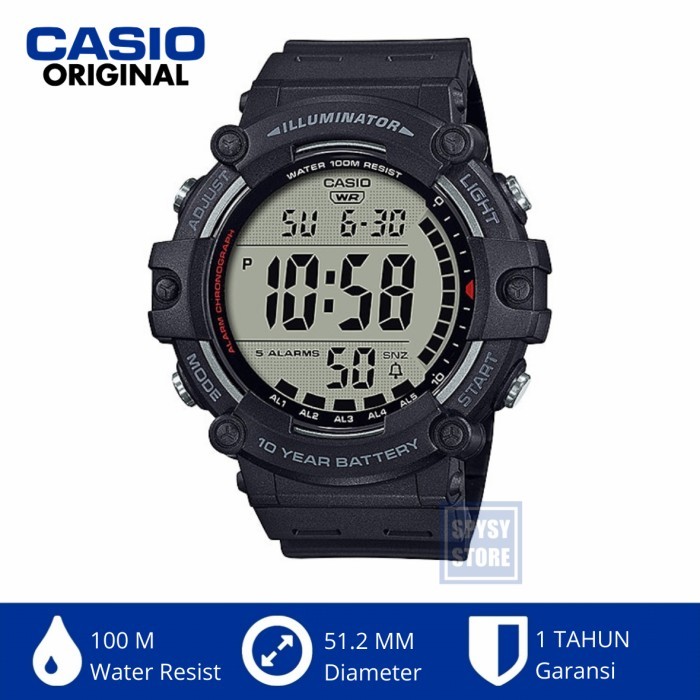 Jual Jam Tangan Sport Pria Casio Ae-1500Wh-1Av Ae1500 Original Dial Besar | Shopee Indonesia
