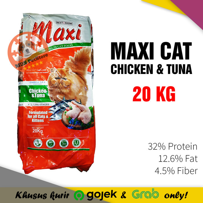 Jual Maxi Cat Chicken & Tuna 20 Kg Makanan Kucing Catfood 20Kg | Shopee ...