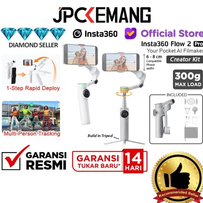 Jual Insta360 Flow 2 Pro Standard / Creator Gimbal Stabilizer ...