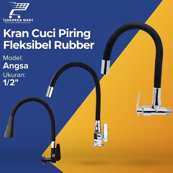 Jual ASLI KRAN ANGSA FLEKSIBEL HITAM - KRAN CUCI PIRING MODEL TEMBOK ...