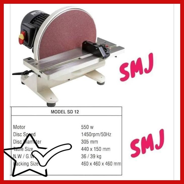 Jual [SMT] MESIN AMPLAS BULAT BESAR 300MM DISC SANDER 12 INC MESIN AMPLAS DUDUK | Shopee Indonesia