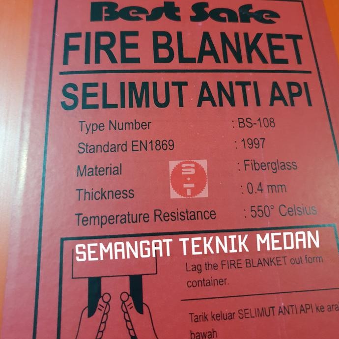 Jual 1,8M SELIMUT KAIN PEMADAM ANTI API KEBAKARAN FIRE BLANKET 1,8 ...