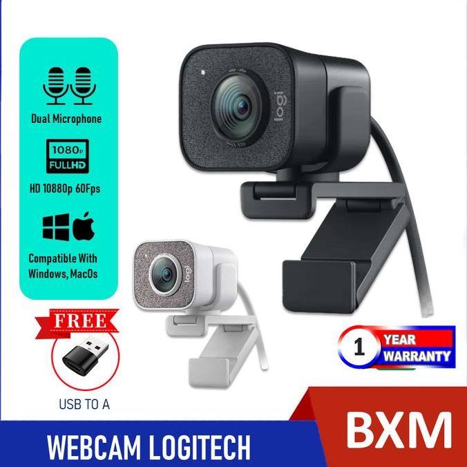 Jual CO Logitech StreamCam Stream Cam Full HD USB-C Webcam Logitech ...