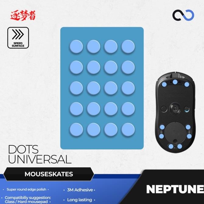 Jual CO Dream Gamer Neptune Dots Universal Mouse Feet / Mouse Skate ...