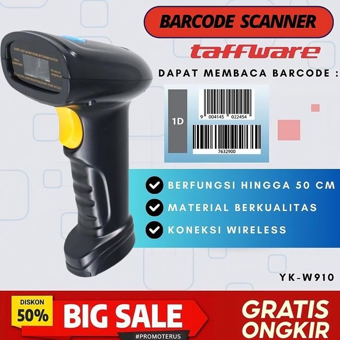 Jual Barcode Scanner Wireless Alat Scan Barcode Scanner 1D | Shopee ...